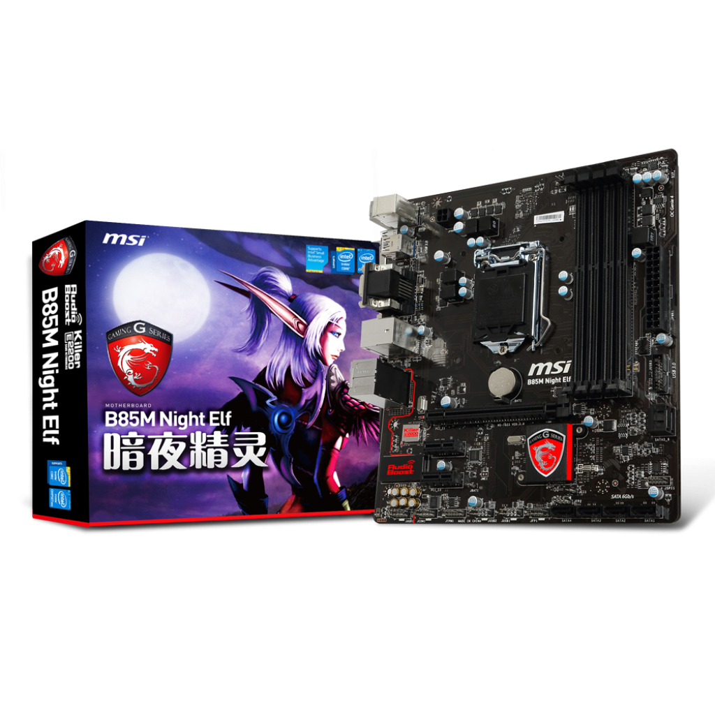 ( READY STOCK) MsiB85M Night Elf Lga 1150 / Socket 1150 DDR3 Sata 3.0 ...