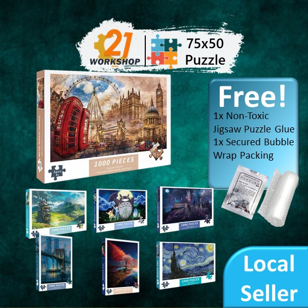 [READY STOCK] 1000pcs puzzle 75cm X 50cm Children and Adult Puzzle ...