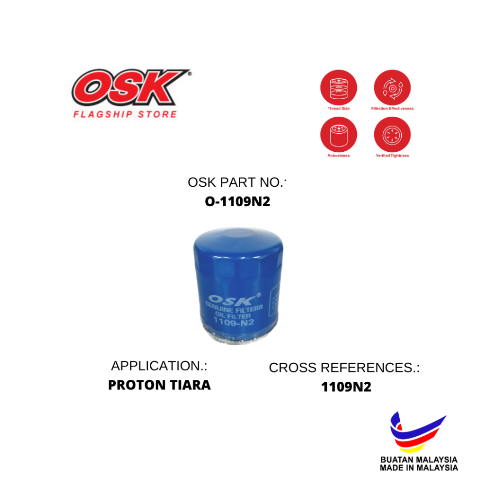 OSK OIL FILTER FOR PROTON TIARA 1109N2 | Shopee Malaysia