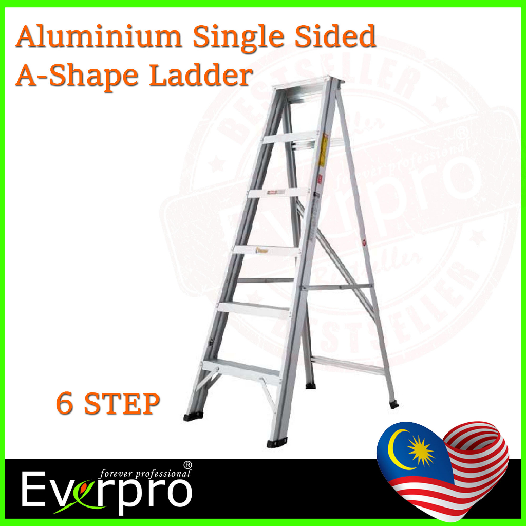 Aluminium Single Sided A-Shape Ladder 12 Step | Shopee Malaysia