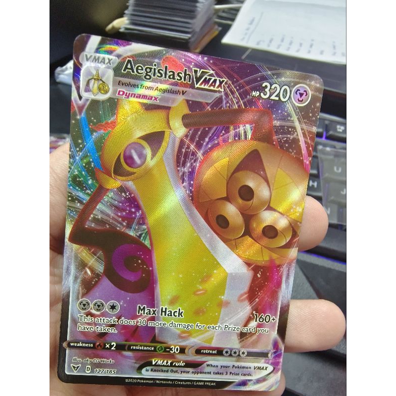 Metal Type - Pokemon Card Vmax - Aegislash Vmax 127/185 | Shopee Malaysia