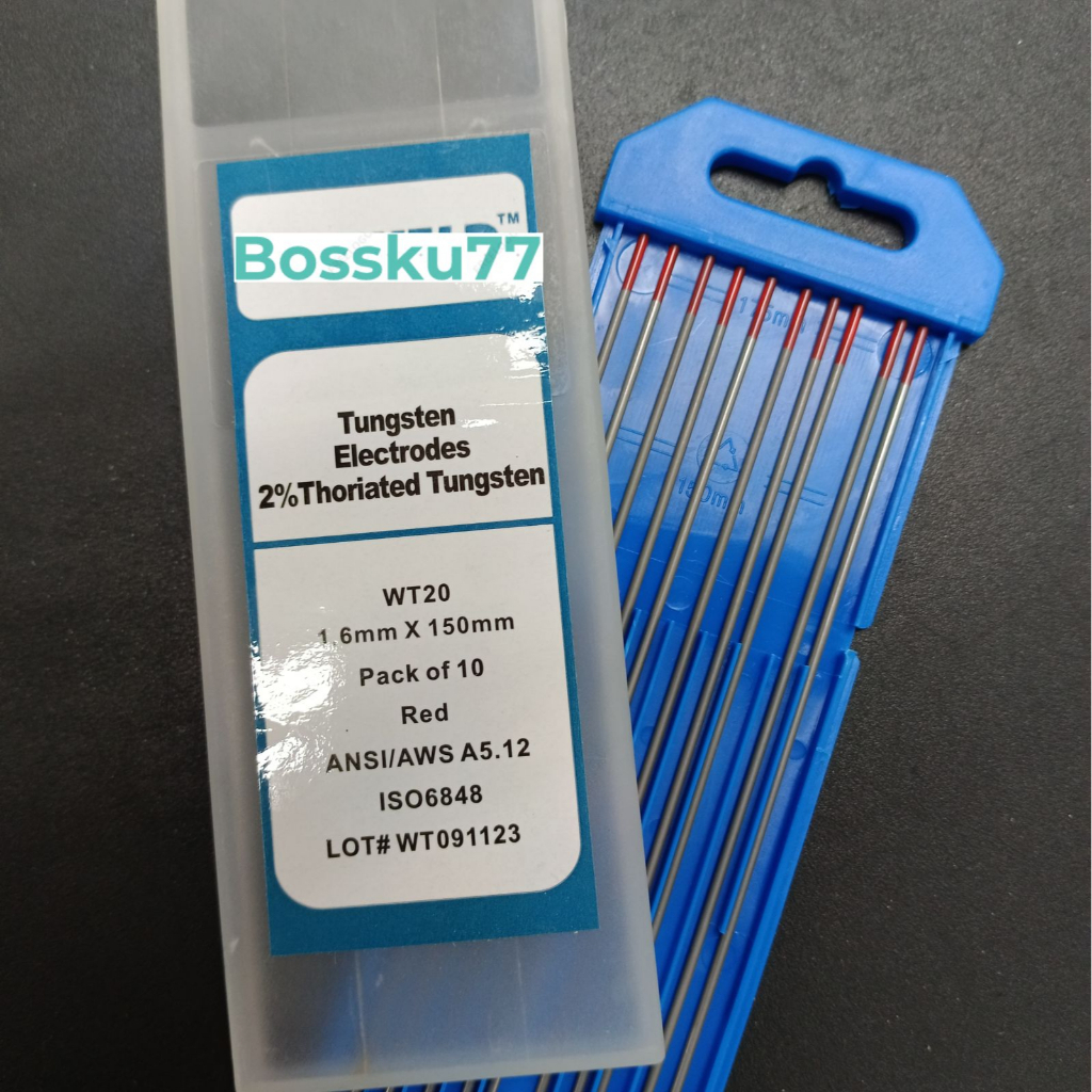 Tungsten 1.6mm x 150mm (RED) 2% Thoriated TIG Welding Tungsten Rod ...