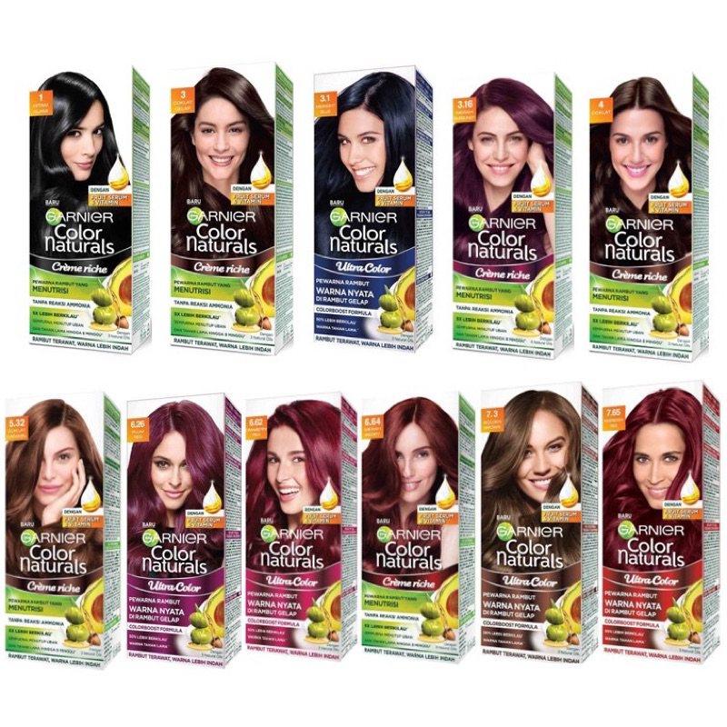 Garnier Hair Colour Kit 55ml + 50g | Shopee Malaysia