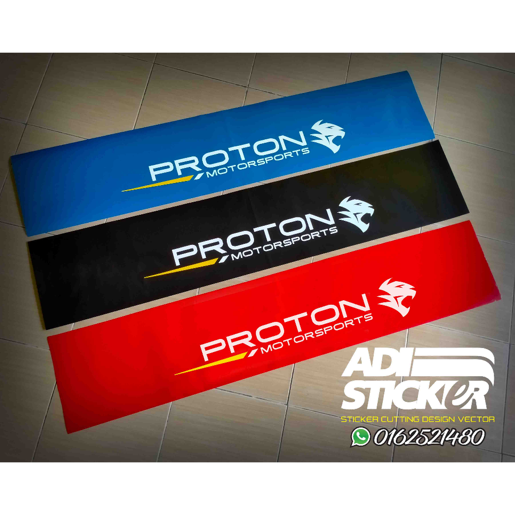 Sticker Windscreen Proton Motorsport Untuk Wira Satria Arena Putra Iriz ...