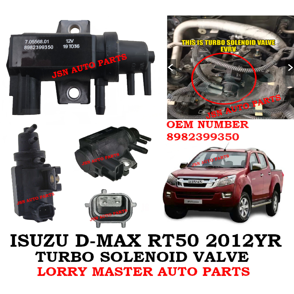 J08S04 TURBO SOLENOID VALVE ISUZU D-MAX 8982399350 8-98239-935-0 RT50 ...