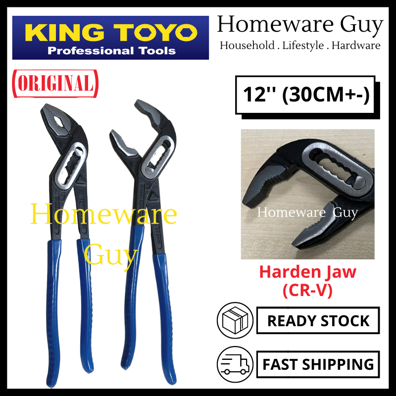 (KING TOYO 12'') Water Pump Plier Groove Joint Plier Plumbing Pipe ...