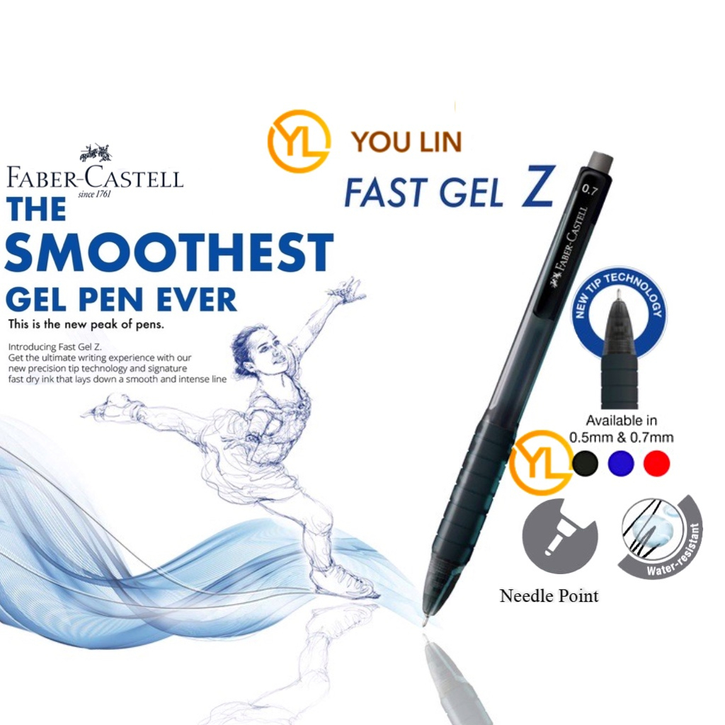 Faber Castell Fast Gel Z Pen - 0.5mm / 0.7mm | Shopee Malaysia