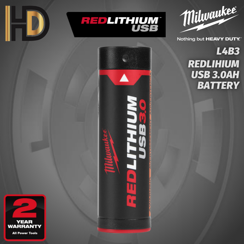Milwaukee L4B3 Redlithium USB 3.0AH Battery / 2 Years Warranty | Shopee ...