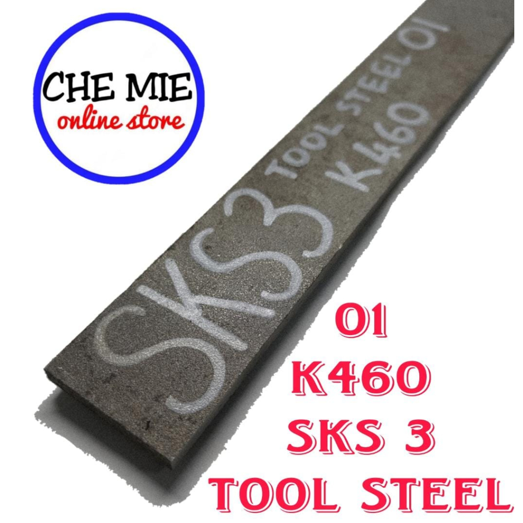 K460 Tool Steel O1 (6mm x 40mm/50mm) SKS3 Besi Tool Bilah Pisau Parang Golok | Shopee Malaysia