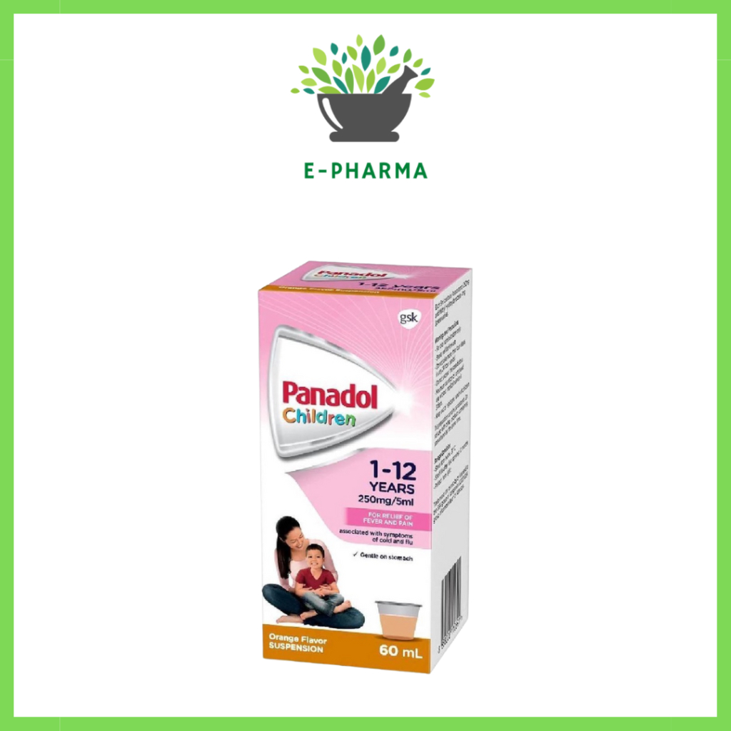 Panadol Children Suspension Orange Flavour 250mg 60ml | Pain Reliever ...