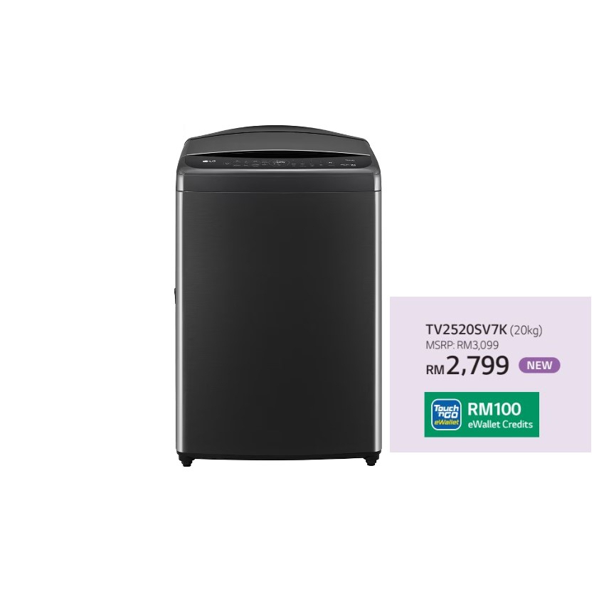 LG TV2520SV7K 20kg Top Load Washing Machine with Intelligent Fabric Care TV2520 | Shopee Malaysia