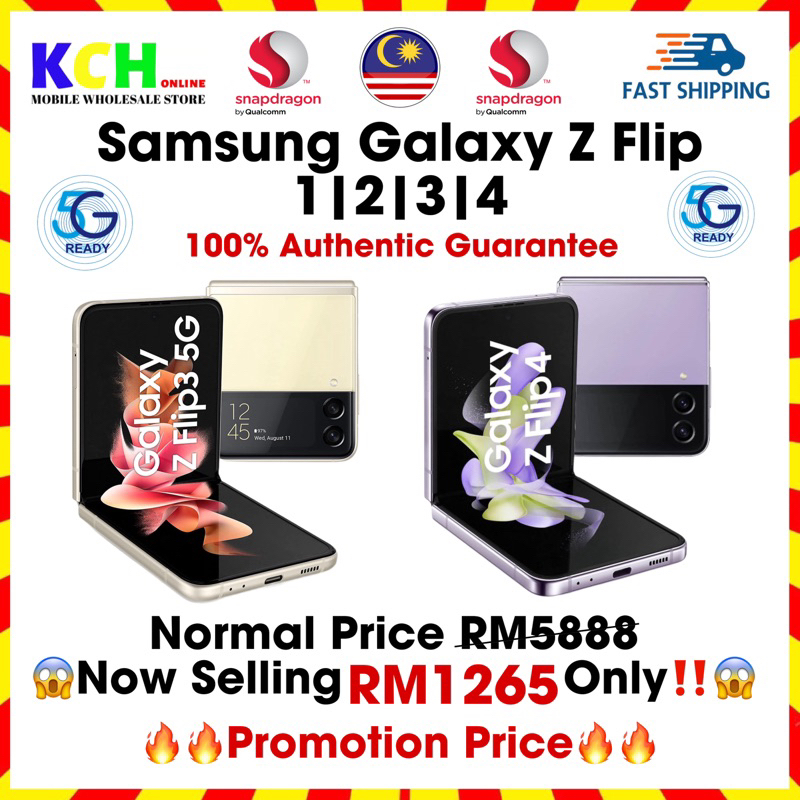 🥇(DEMO UNIT)Samsung Galaxy Z Flip 5G/3/4/5 5G 6.7Inch Dynamic AMOLED 2X ...