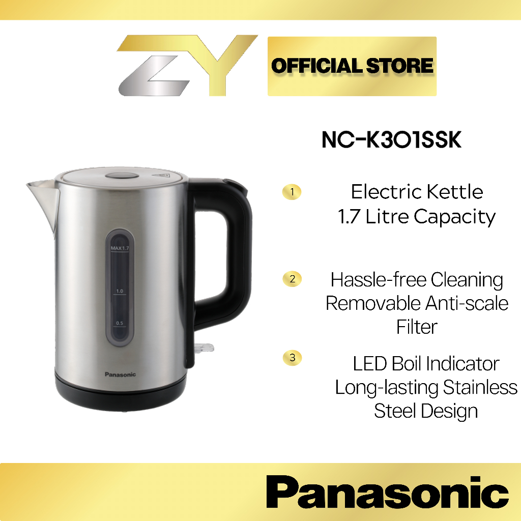 Panasonic NC-K301SSK Electric Kettle Cerek Elektrik | Shopee Malaysia