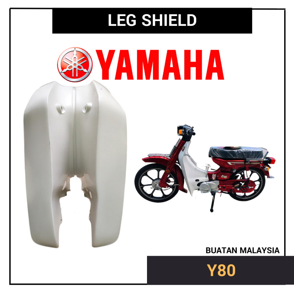 YAMAHA LEG SHIELD Y80 Y70 - FRONT COVER MOTOR KEPAK PUTIH WHITE KEPOK ...