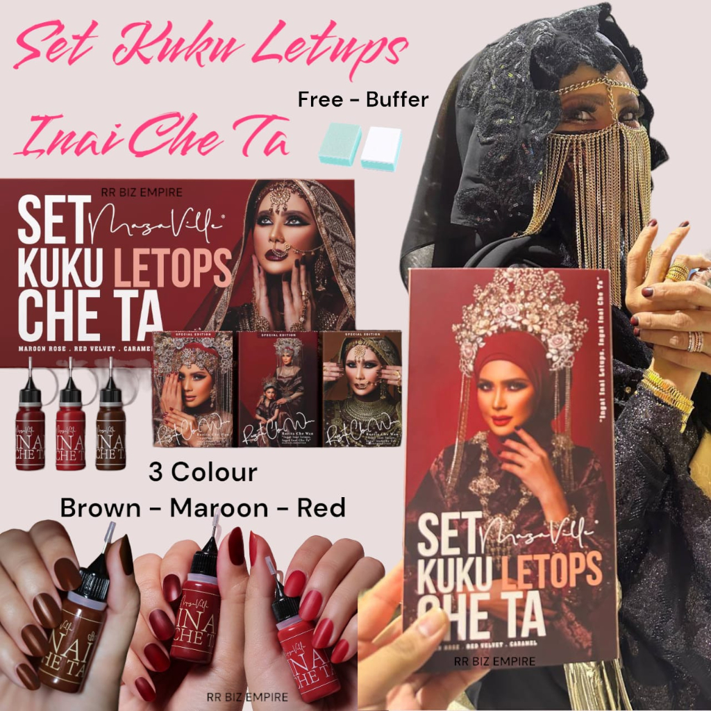 READY STOCK!! INAI CHE TA | SET KUKU LETUPS | Maroon/Red/Caramel/Midnight | PROMOTION NO FREE ...