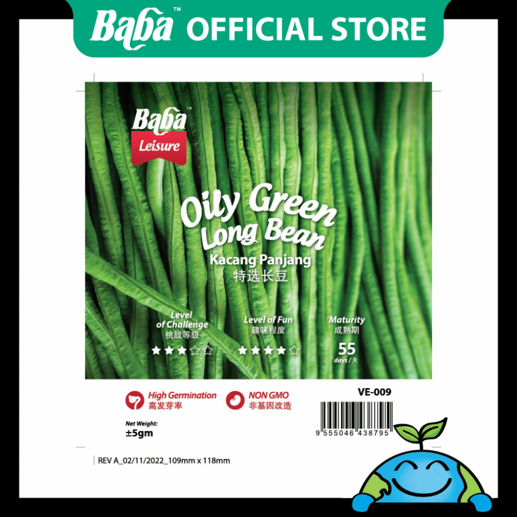 Baba Official | [NON-GMO] Baba VE-009 Smart Grow Oily Green Long Bean ...