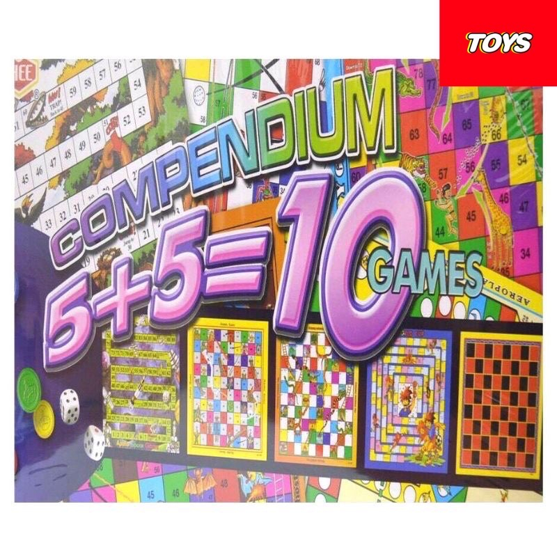 COMPENDIUM 10 IN 1 GAME BOARD SET | Shopee Malaysia