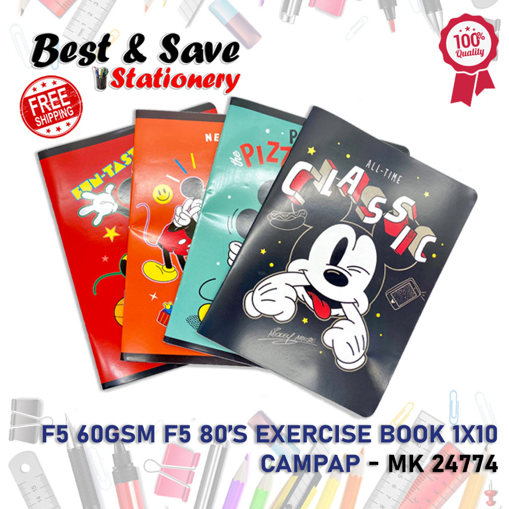 ( BEST & SAVE ) A5 A6 A7 GSM60 GSM56 80P 50P EXERCISE BOOK Disney ...