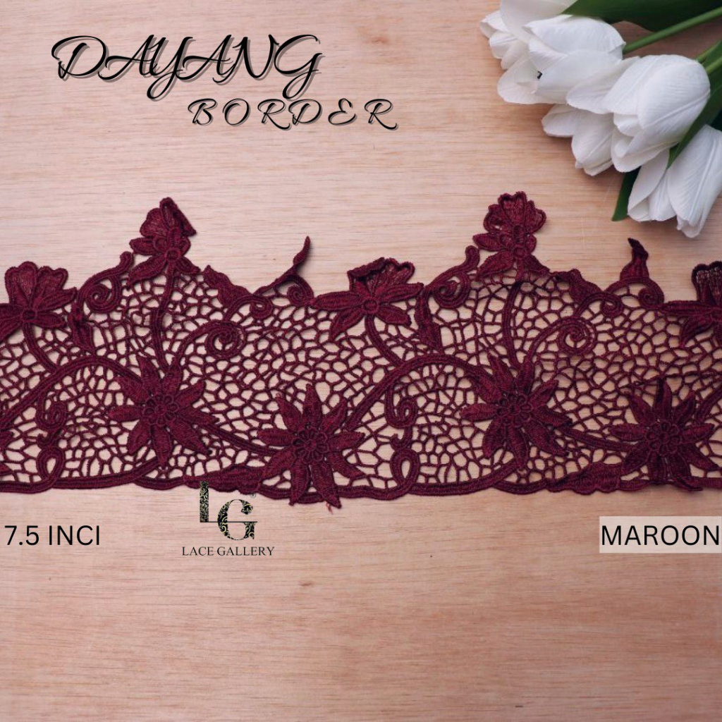 🔥 0.5M | DAYANG BORDER LACE BAJU RENDA KAIN AKSESORI PAKAIAN HIASAN ...