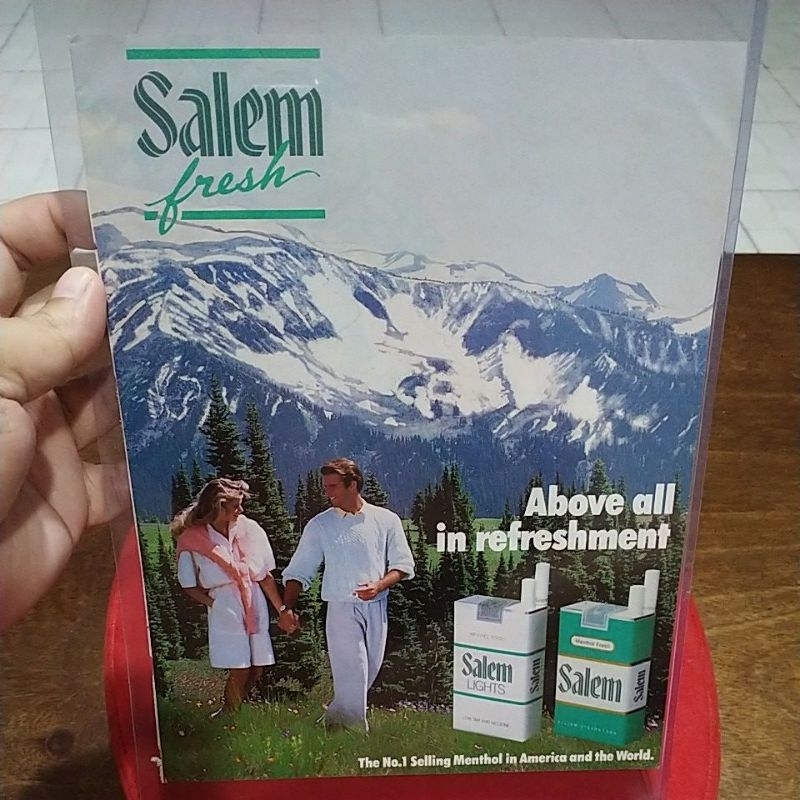 Vintage 80's Cigarette Poster SALEM | Shopee Malaysia