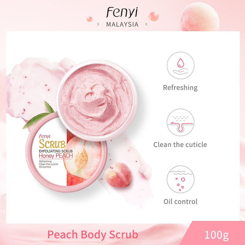 Fenyi Peach Exfoliating Body Scrub Gentle Cleansing Pores Soften Skin ...