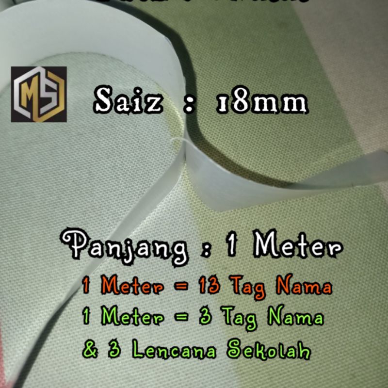 Pelekat Kain, Tag Nama & Lencana Iron On (1 METER) | Shopee Malaysia