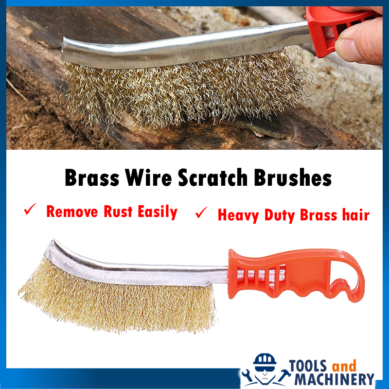 Economy Brass Coated Wire Brush Steel Berus Besi / Rust Removal ...