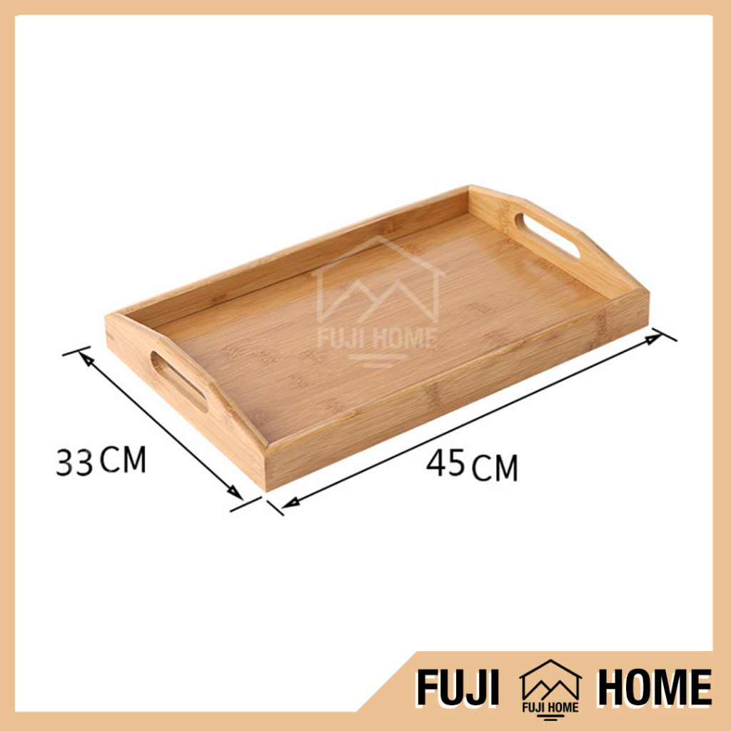 🏠READY STOCK🏠Wooden Serving Tray Food Tray for Tea Coffee Breakfast ...