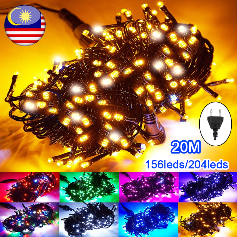📣2025New Lampu Hiasan EU Plug 20/10 Meter Decorate String Lights ...