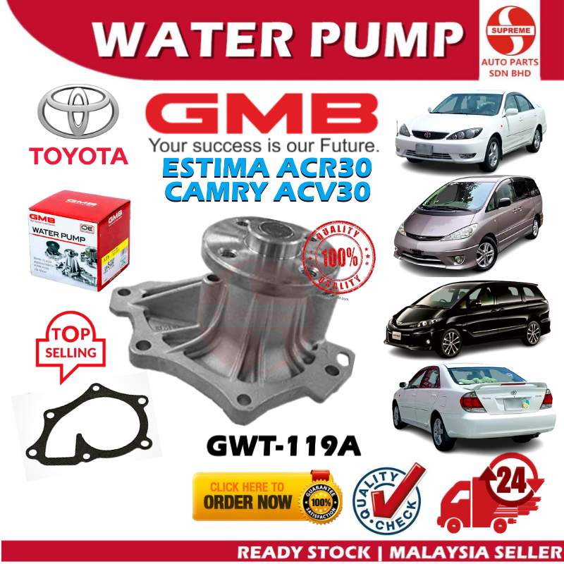 S2U Original GMB Water pump Toyota Camry ACV30 Estima ACR30 ACU10 ACU30 ANH10 GWT-119A | Shopee ...