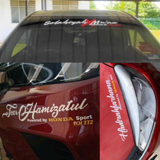 STIKER NAMA UNTUK BONET KERETA DAN WILDSCREEN / CUSTOM STICKER VINYL ...