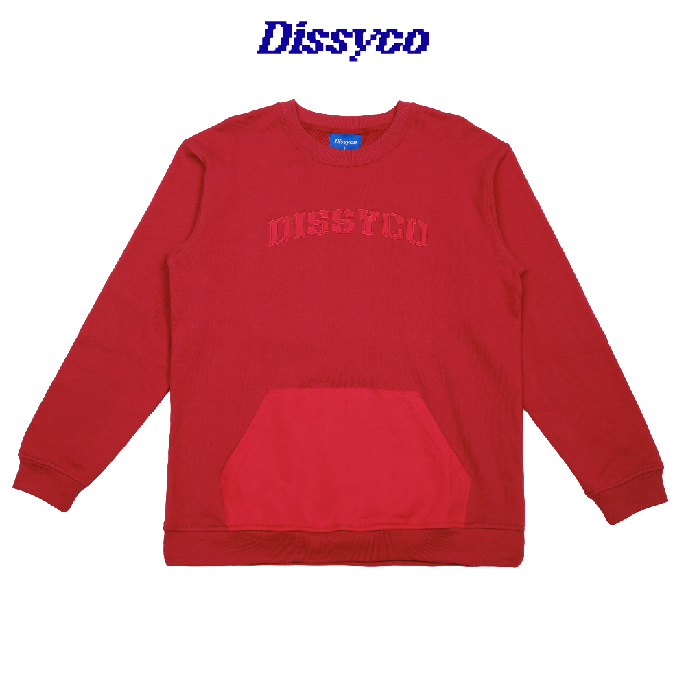 Dissyco Embroidery Patch Sweater (Red) | Shopee Malaysia