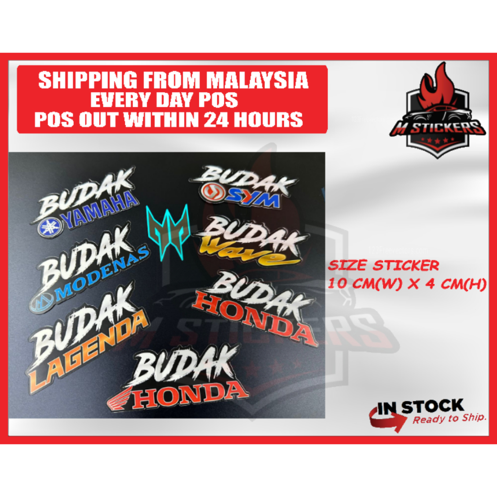 STICKER BUDAK HONDA / YAMAHA / SYM/ MODENAS / LAGENDA / WAVE MOTOR ...