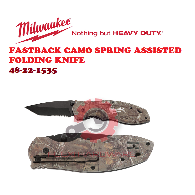 Milwaukee FASTBACK CAMO SPRING ASSISTED FOLDING 48-22-1535 | Shopee ...