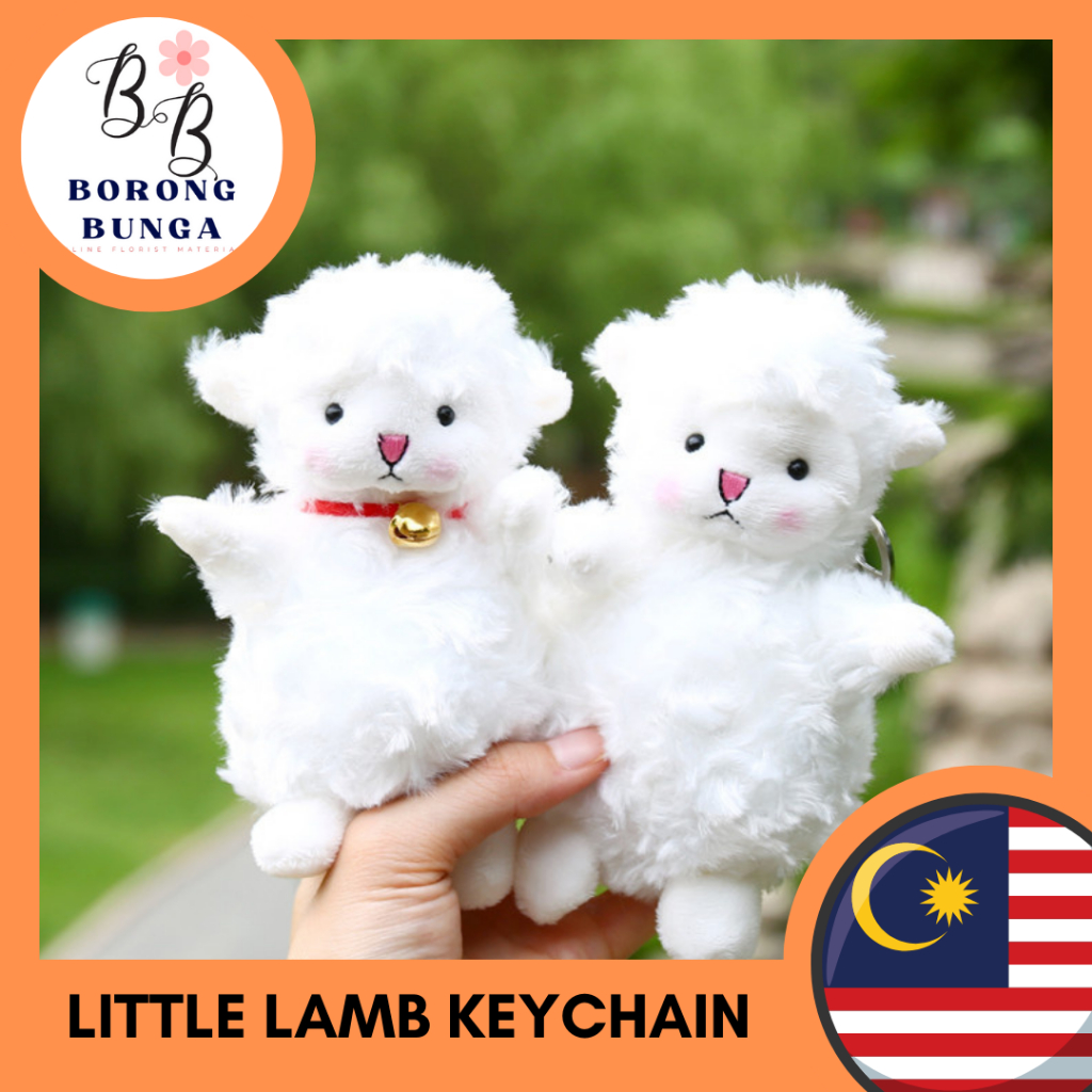 Little Lamb Keychain Mini Cute Comel kambing Kids Sheep Present Patung ...