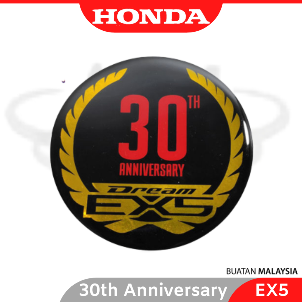 HONDA EX5 30th Anniversary Epoxy Timbul Sticker Motor Motorcycle ...