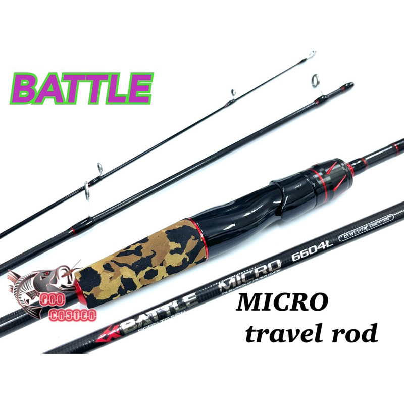 BATTLE MICRO SPINNING FISHING ROD TRAVEL ROD 4 piece | Shopee Malaysia