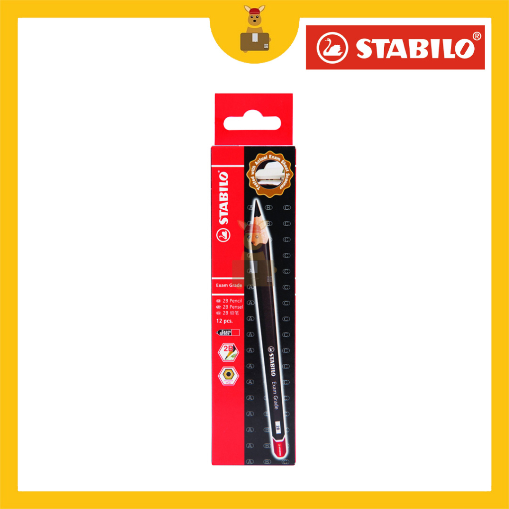 STABILO Exam Grade / Schwan 2B Pencils 6PCS / 12PCS Free Sharpener ...