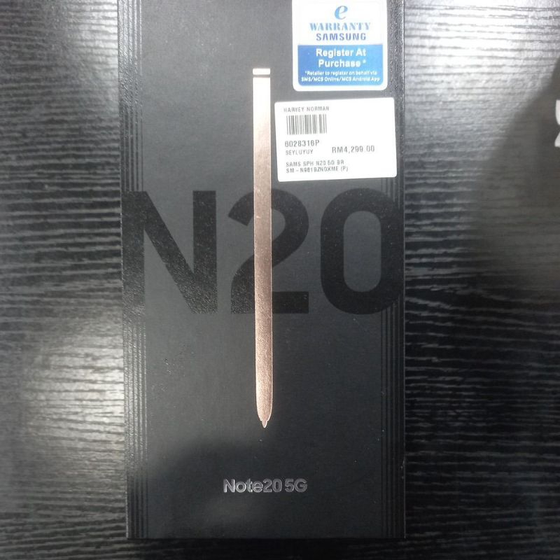 Samsung Original Note 20 5G Box Only | Shopee Malaysia