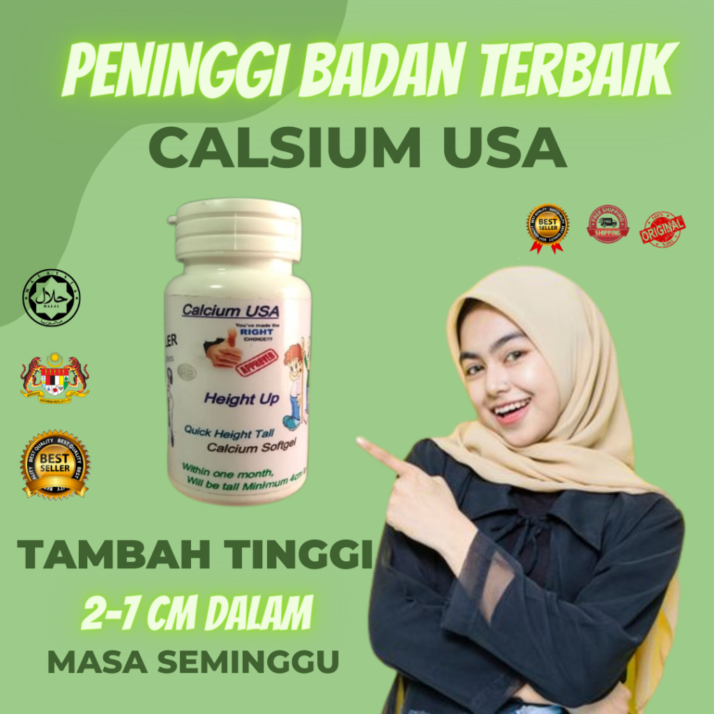 CALSIUM USA UBAT TINGGI BADAN LULUS KKM HALAL PENINGGI BADAN ORIGINAL ...