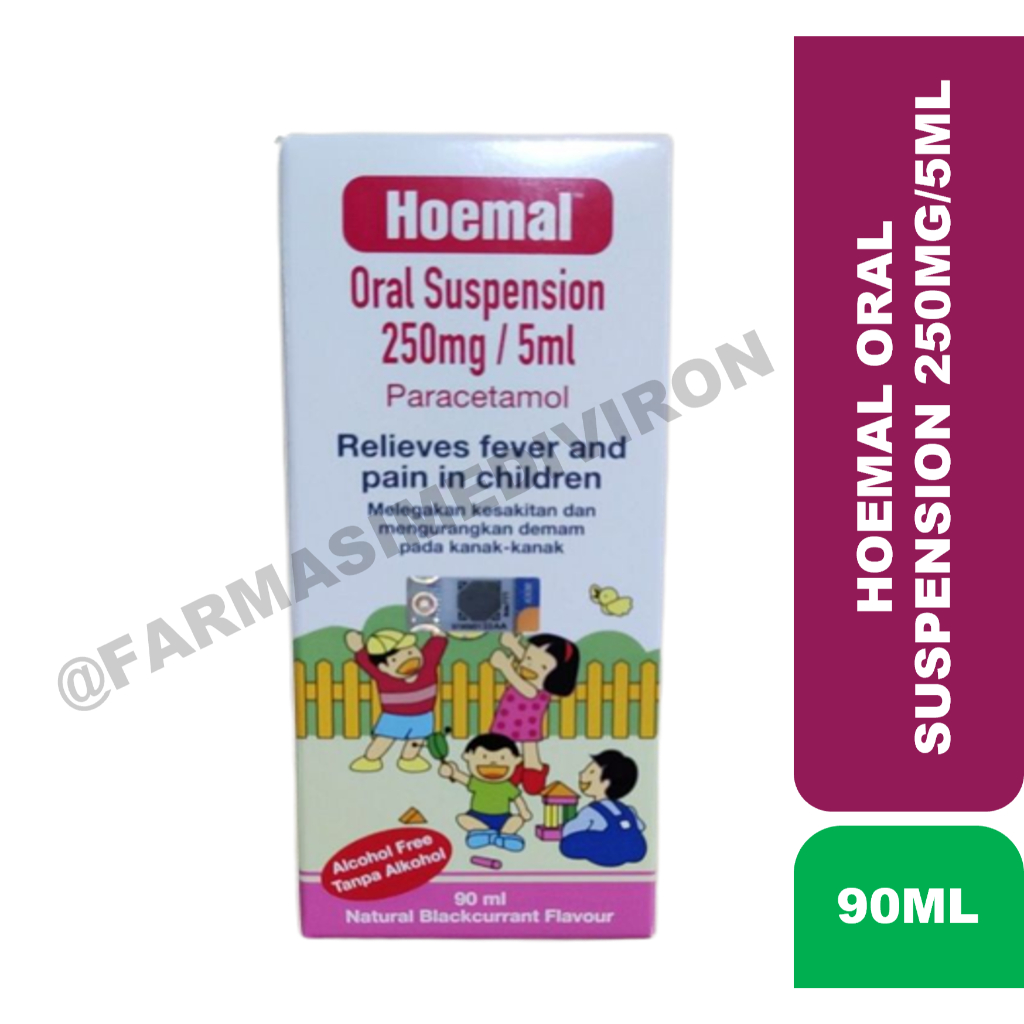 Hoemal Paracetamol Oral Suspension 250MG/5ML 90ML (EXP: 07/28 ...