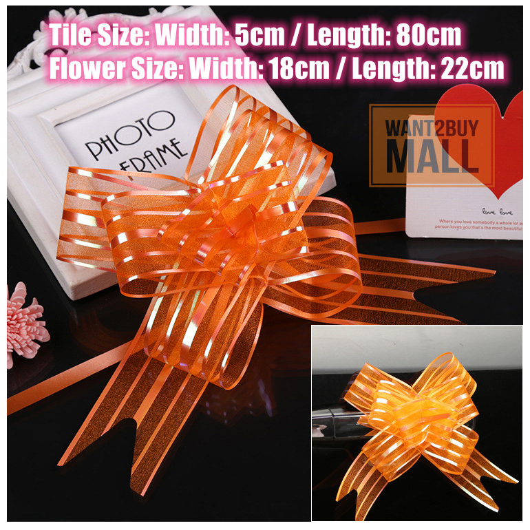 🇲🇾 Wedding Car Christmas Gift Box Packing Handmade Pull Bow Ribbon ...