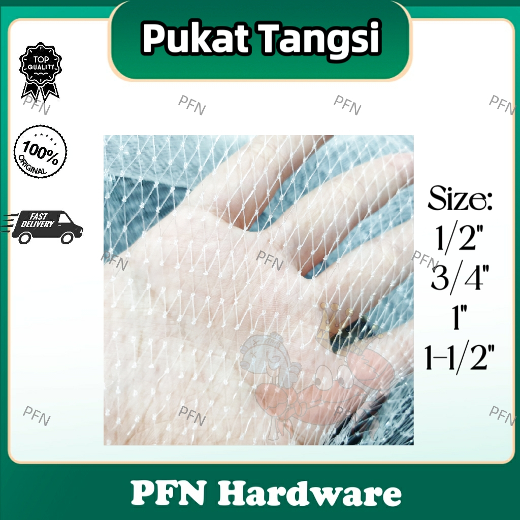Pukat Tangsi Size Setengah Inci(1/2"/3/4"/1"/1-1/2")Kecil Tangsi Pukat ...