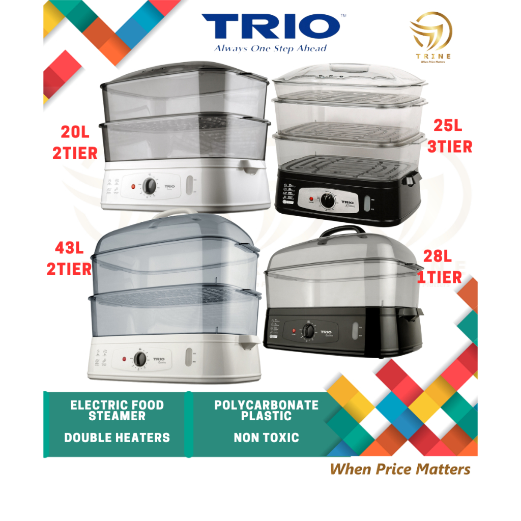Trio Food Steamer TFS-18 (20L) / TFS-28 (25L) / TFS-36 (28L) / TFS-48 ...