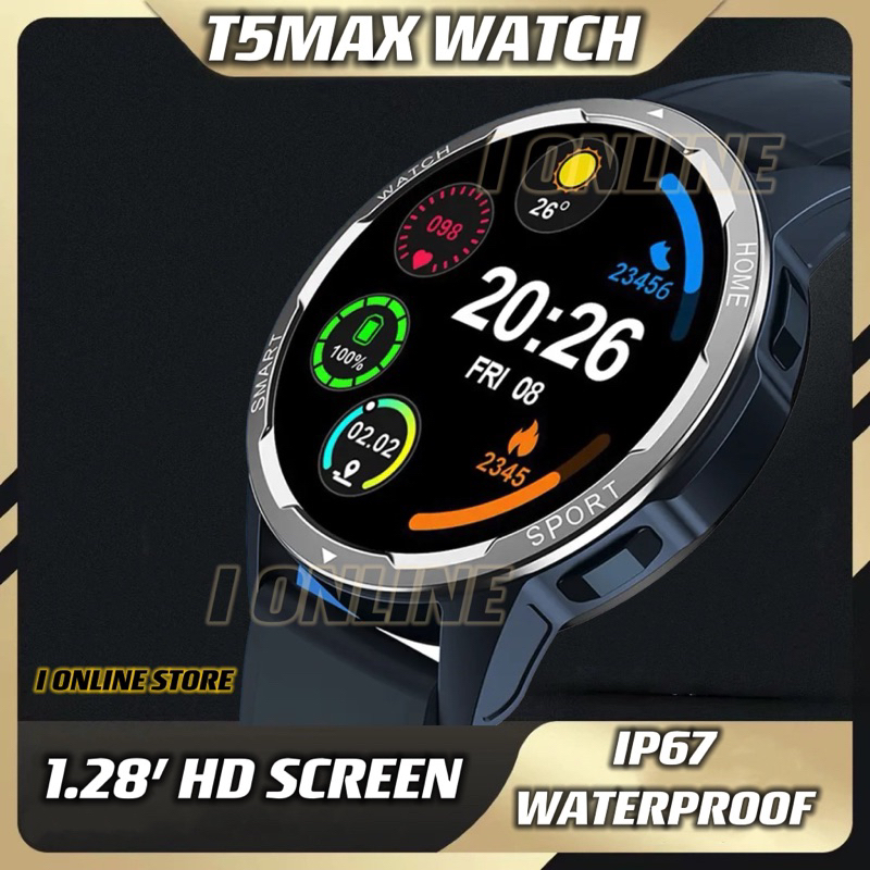 I ONLINE T5 MAX Smart Watch Bluetooth Magnetic Wireless Charge ...