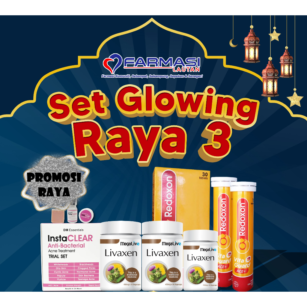 SET GLOWING RAYA ( FOR ACNE TREATMENT AND OILY SKIN ) | Shopee Malaysia