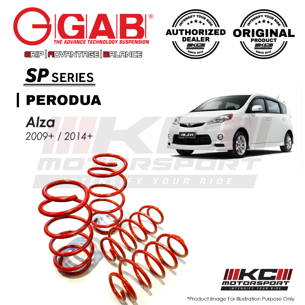 Perodua Alza 2009+ - GAB SP Series Sport Lowered Spring | Shopee Malaysia