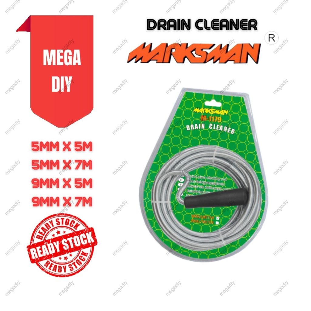 Marksman Drain Cleaner Spring With Handle Pipe Cleaner Spiral Pipe ...