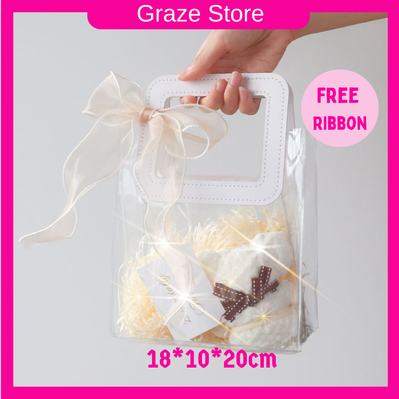 Premium Transparent Doorgift Bag Transparent Goodies Bag Clear PVC Tote ...