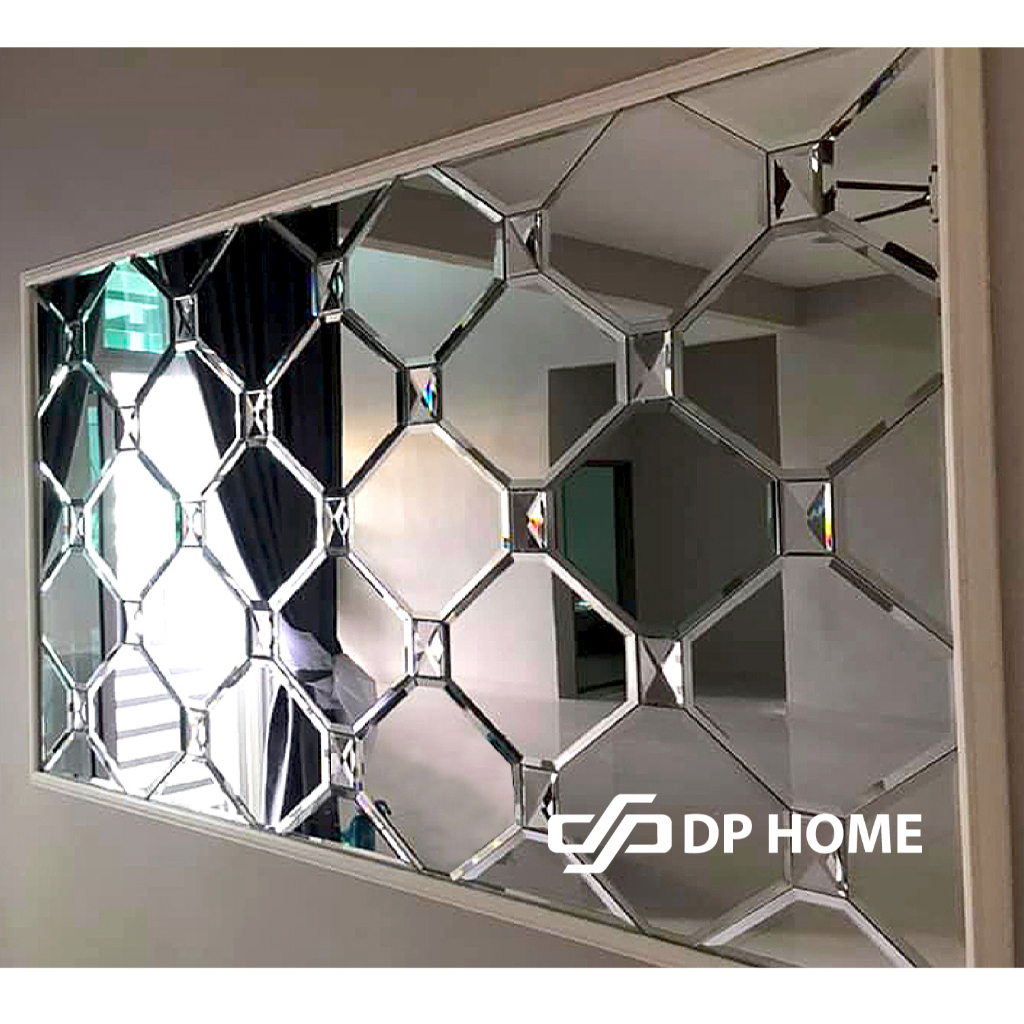 Beaded Diamond Mirror Set Cermin Diamond Beads Free Glue Free Tape ...